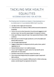 Tackling-MSK-Health-Equalities-recommendations-action | Arthritis and ...